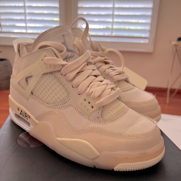 Nike | Shoes | Air Jordan X Offwhite Womens Retro 4 Sail Shoes | Poshmark